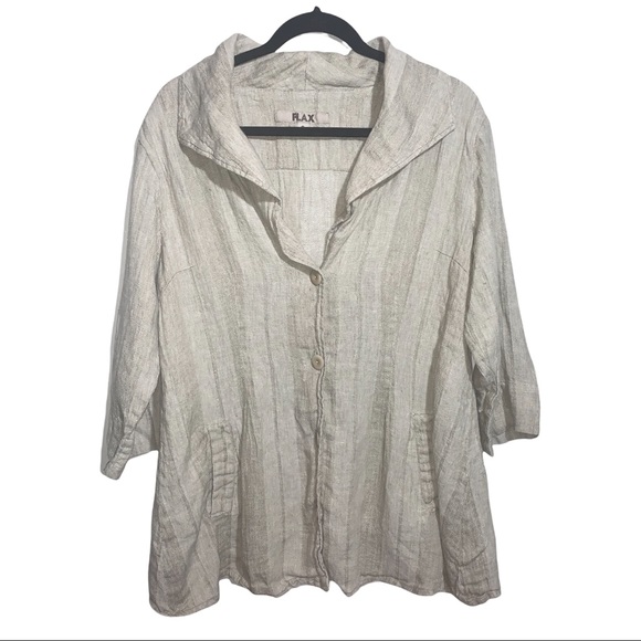 Flax | Tops | Flax Linen Button Down With Pockets | Poshmark